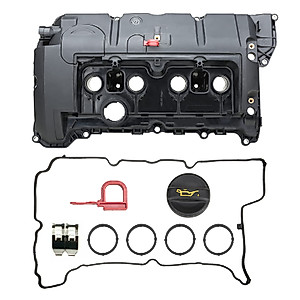 MITZONE Cylinder Head Valve Cover Compatible for 2007-2015 Mini Cooper Base R55-R61 non-S N16/N12 1.6L Replace 11127646554