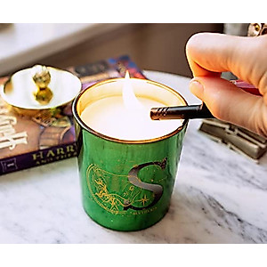 Harry Potter House Slytherin Premium Scented Soy Wax Candle with Unique Aromatic Fragrance | 50-Hour Burn Time | Home Decor Housewarming Essentials, Wizarding World Hogwarts Gifts and Collectibles