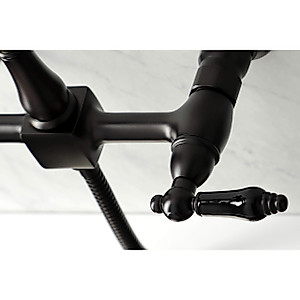 Kingston Brass KS1265PKLBS Duchess Bridge Kitchen Faucet, Oil Rubbed Bronze