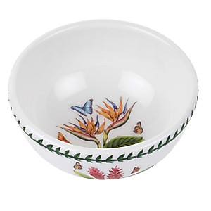 Portmeirion Exotic Botanic Garden Individual 5.5” Fruit Salad Bowl | Set of 6 with Assorted Motifs | Dishwasher, Microwave, and Oven Safe | For Cereal, Breakfast, or Dessert | Made in England