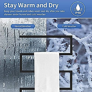 Bathroom Towel Warmer Electric Heated Towel Rack, Towel Warmer Drying Rack, Electric 304 Stainless Steel Heated Towel Rack, 10-Bar Wall Mounted Constant Temperature Heated Towel Rail Bathroom Radiator