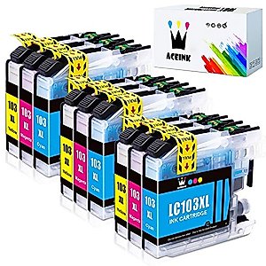 AceInk 9 Pack Color LC103 XL Replacement Ink Cartridges for LC103 XL LC103XL Compatible with Brother MFC J870DW J450DW J470DW J650DW J4410DW J4510DW J4710DW J6720 Printer (3C+3M+3Y)