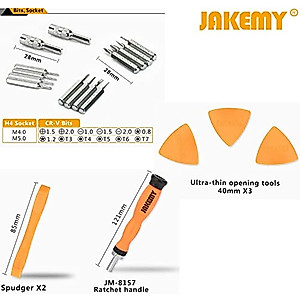 Small Ratchet Screwdriver Set, JAKEMY 20 In 1 Mini Screwdriver Set Electronics Repair Tool Kit for iPhone, MacBook, Laptop, Smartphone, Eye Glasses, Watch, Toys, RC Car, Bell Ring
