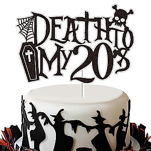 Death to My 20’s Happy Birthday Cake Topper Funny Funeral Rip Twenties Cheers to 30 Years Happy 30th Birthday Cake Decoration Death to My Youth 30th Birthday Party Supplies