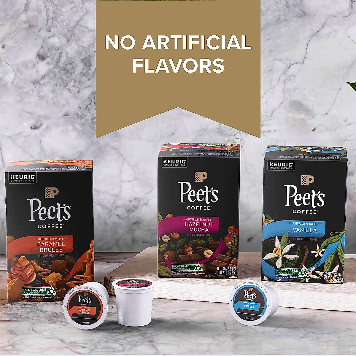 Peet's Coffee Flavored K-Cup Pods, Hazelnut Mocha (22 Count) Single Serve Pods Compatible with Keurig Brewers