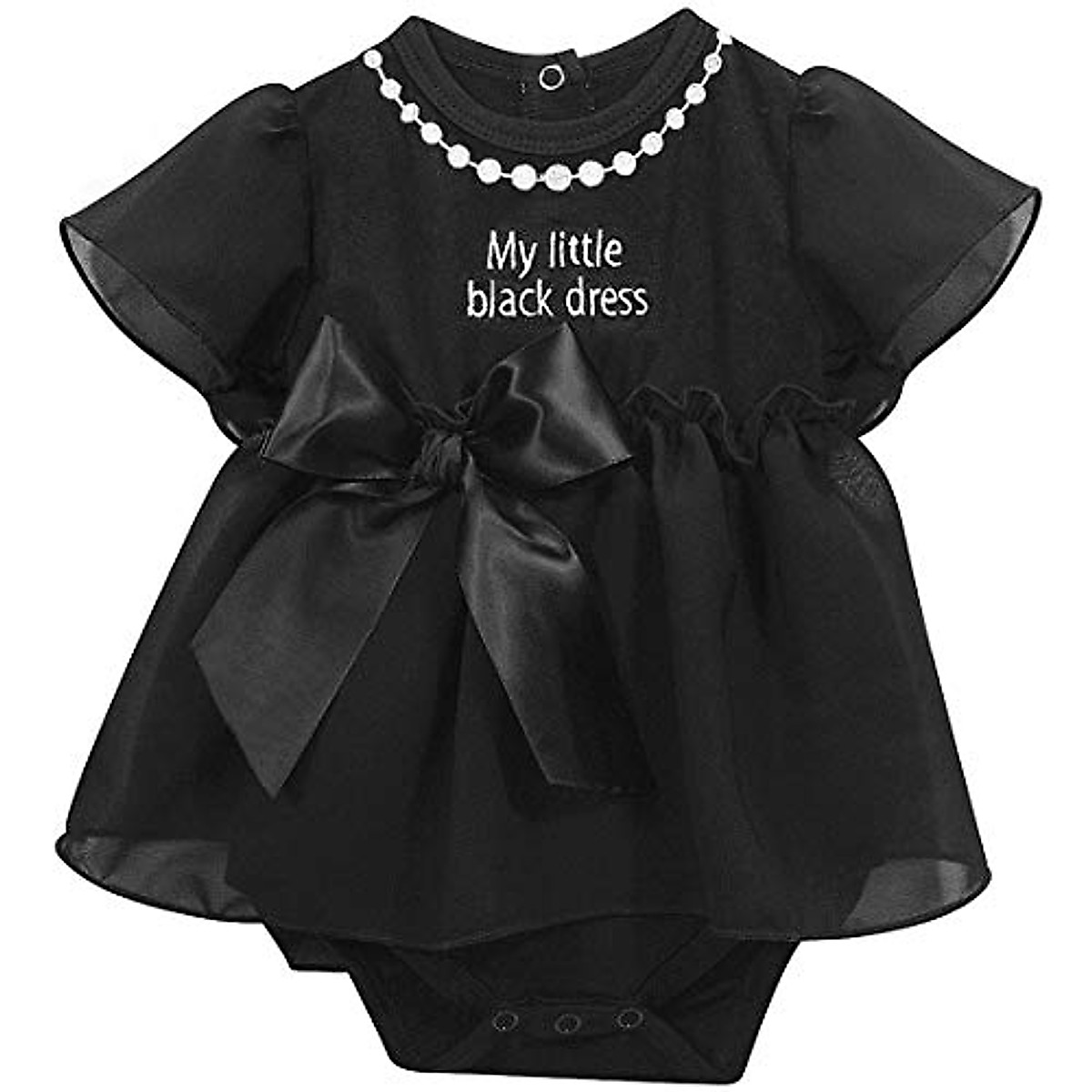 Stephan Baby My First Little Black Party Dress Ruffle-Skirted Diaper Cover, 3-6 Months
