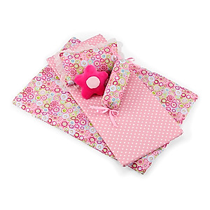 Emily Rose 18" Doll Canopy Bed with Bedding - 18-inch Doll Furniture & Accessories for Bedroom | Perfect Baby Doll Bed for Girls - Ideal 14"-18" Doll Sleeping Bed for 19 Inch Dolls