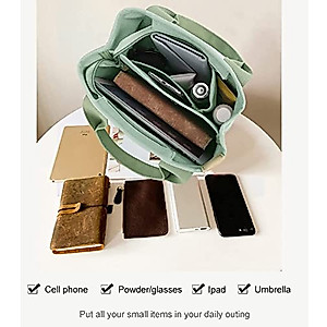 PSFS Large Capacity Multi-Pocket Handbag, Crossbody Bag Women Shoulder Handbag Canvas Tote Bags for Women (Gray - Crossbody)