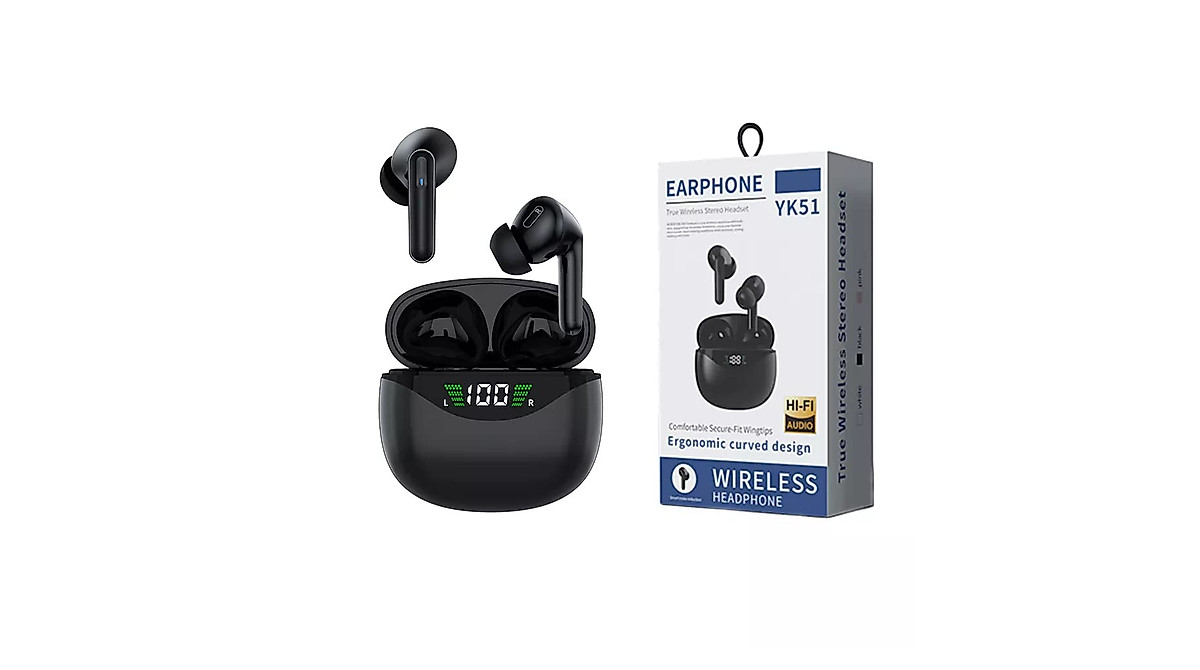 Barook Bluetooth Earbuds with Noise Reduction & LED Screen