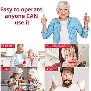 Kitchen Mama One Touch Electric Can Opener: Open with Simple Press of A Button - Auto Stop As Task Completes, Ergonomic, Smooth Edge, Food-Safe, Battery Operated (Teal)