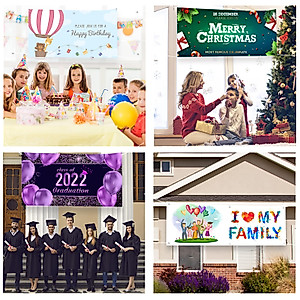 Custom Banners and Signs Customize Personalized Banner with Name Photo Ourdoor for Parties Business Decorations Birthday Graduation wedding 4*1 FT