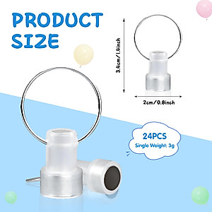 24PCS Balloon Weights Metallic Table Centerpiece Holders For Helium Balloon Accessories Small White Balloon Pendant For Birthday Wedding Chrismas Party (Round)