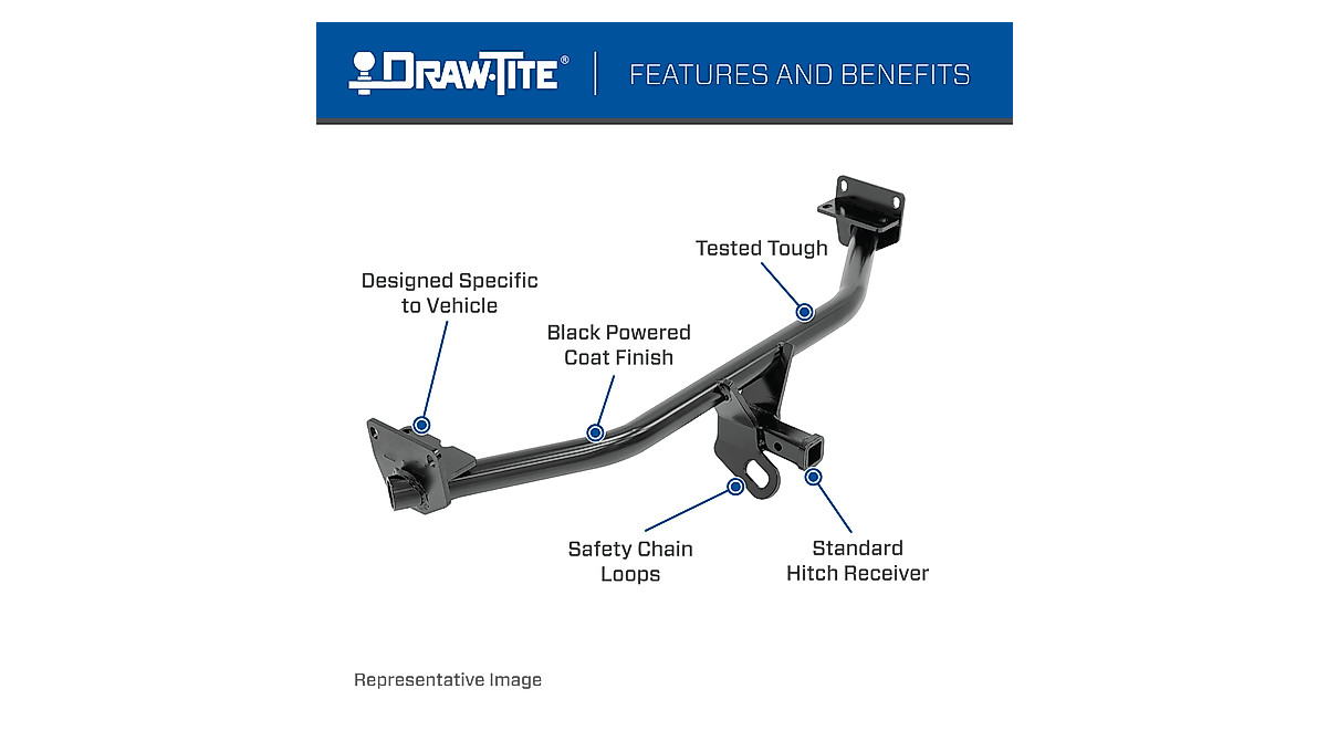 Draw-Tite 36407 Class II Hitch - Reliable Towing for Light Duty