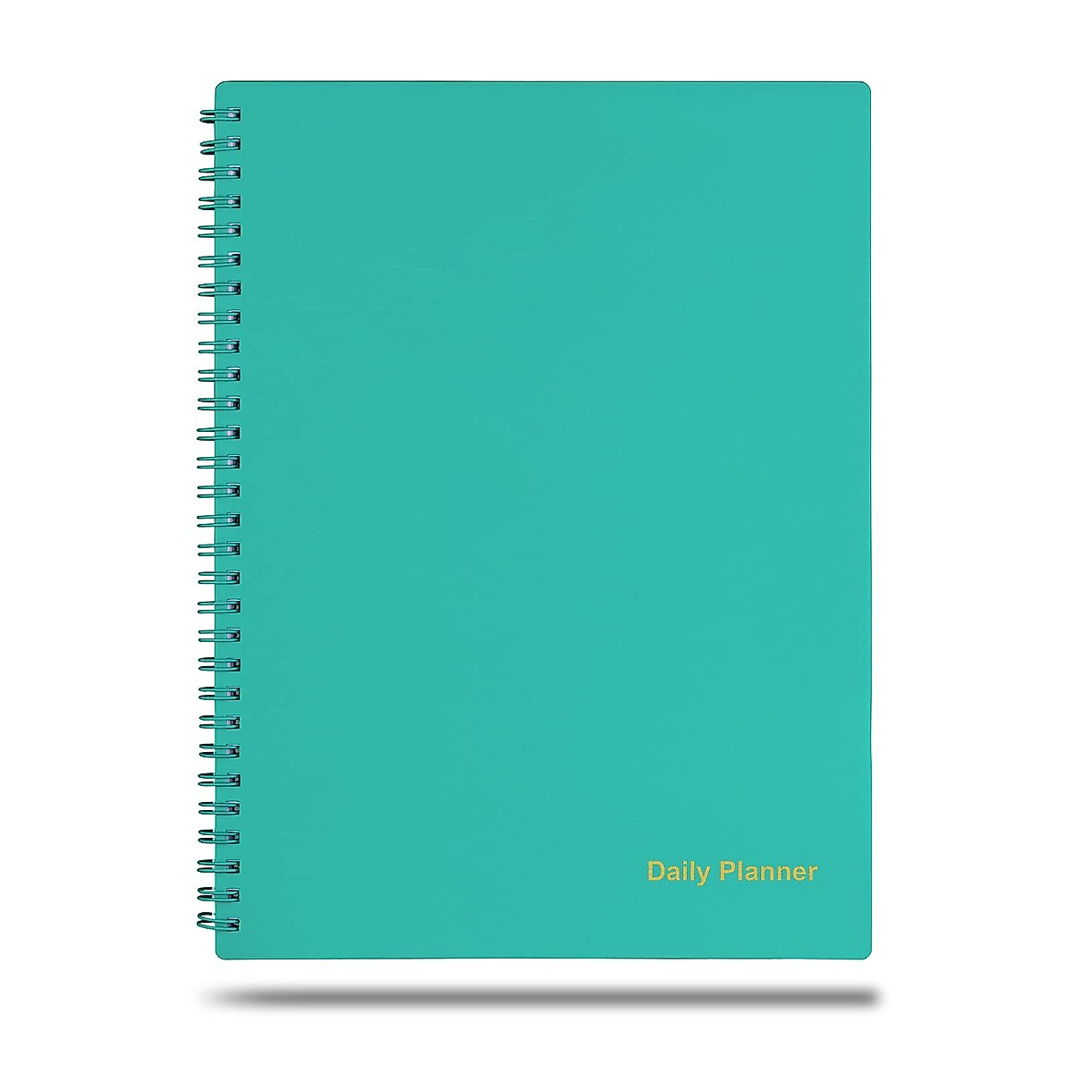 Daily Planner Undated, To Do List Notebook with Hourly Schedule, Time Management Manual and Planner, Personal Organizers, 7.6"x10.2", 48 Sheets/96 Pages, Green
