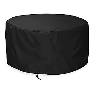 Birsppy Mr.You Round Deck Boxes Covers,28Inch Round Outdoor Storage Table Deck Box Cover,with Drawstring Design,Heavy Duty Waterproof 600D Fabric,28Dia x 18H