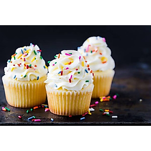 500 Jumbo Cupcake Muffin Liners 2 1/4" X 1 7/8" | Large Tall White Fluted Baking Cups Cupcake Liners