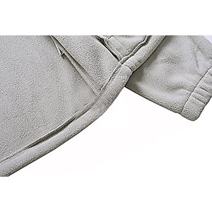 GIMECEN Women's Lightweight Full Zip Soft Polar Fleece Jacket Outdoor Recreation Coat With Zipper Pockets Large