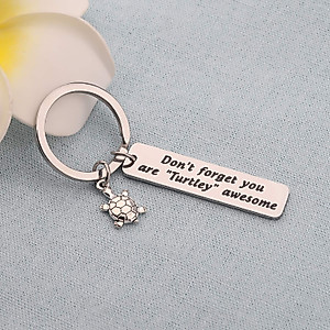 HOLLP Turtle Bracelet Awesome Bangle Beach Jewelry Don’t Ever Forget You Are Turtley Awesome Jewelry (Keychain)