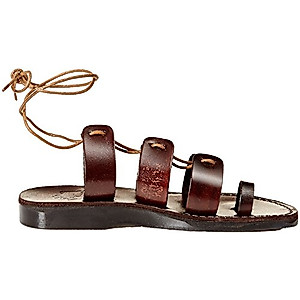 Deborah - Leather Lace Up Sandal - Brown
