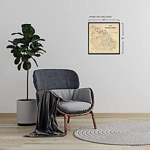 HISTORIX Vintage 1879 Atascosa County Texas Map - 16x16 Inch Vintage Map of Atascosa County Wall Art - Old Atascosa County Map Poster - History Map of Atascosa County TX Showing Land Ownership