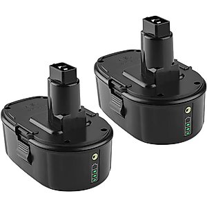 Powilling 2Pack 6.5Ah Lithium-Ion Replacement Battery for Dewalt 18V XRP Ni-Cad Battery DC9096 DC9098 DC9099 DE9039 DE9095 DE9096 DE9098 DW9095 DW9096 DW9098 DE9503 DC9182 Dewalt 18Volt Batteries