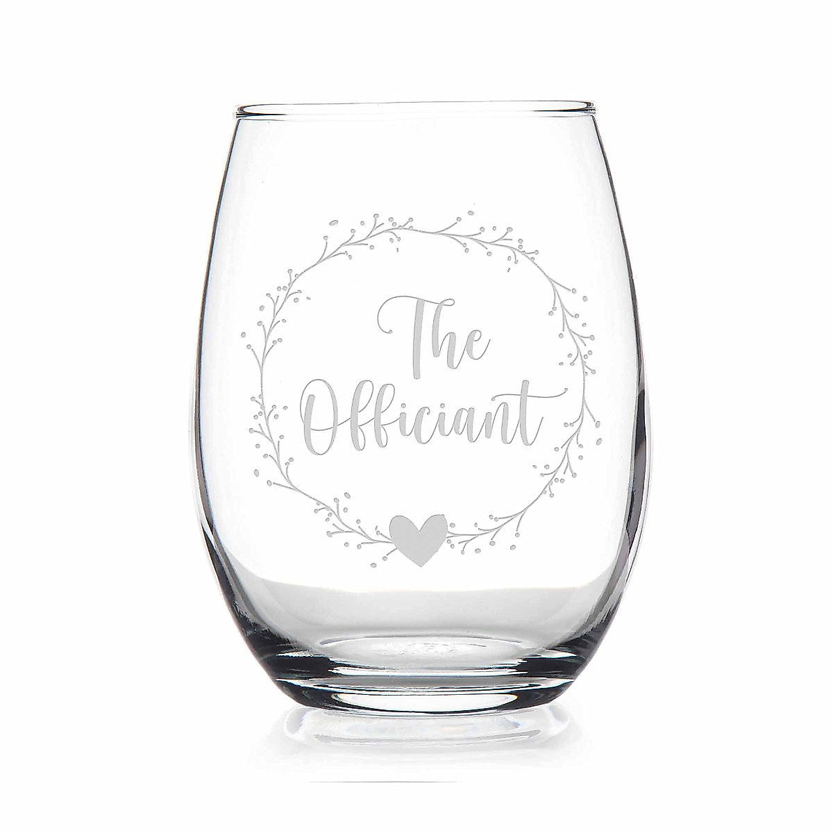 The Officiant Wedding Stemless Wine Glass - Wedding Gift, Wedding Favors, Bridesmaid Glass, Bridesmaid Gifts, Officiant Gift, Officiant Glass, Wedding Glass