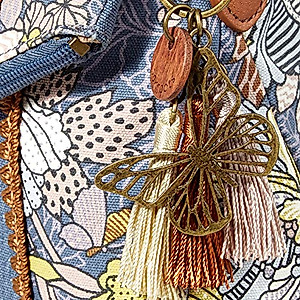 Sakroots Foldover Crossbody Bag in Cotton Canvas, Shadow Flower Power