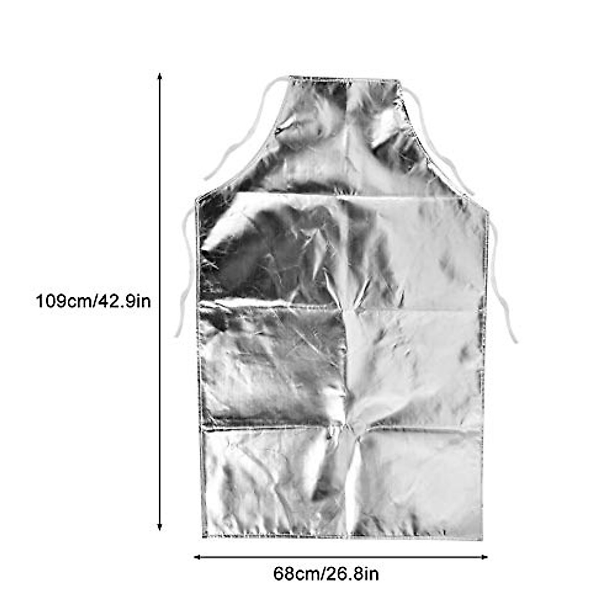 Tangxi Heat Proof Apron for Cooking BBQ,Lace Up Heat Resistant Apron,High Temperature Working Apron,1000℃ Heat Resistant Aluminum Foil Apron,Manufacturing Safety Work Apron
