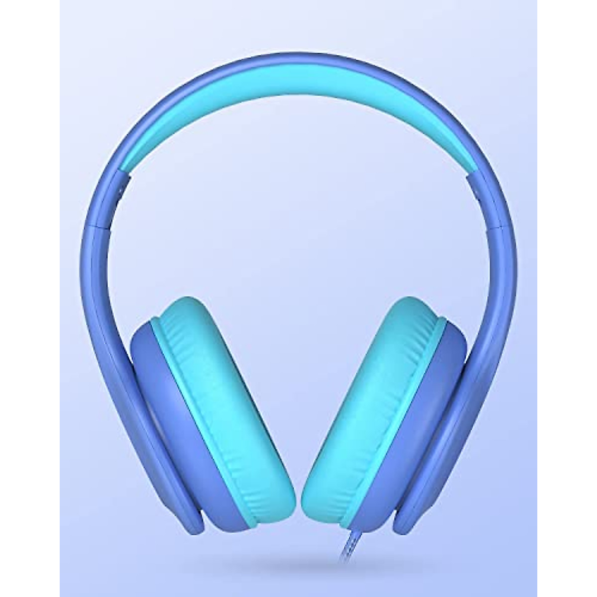 NIVAVA K15 Foldable Wired Headphones with Microphone for School Kids with Share Port 85dB/94dB Safe Volume Limit, Boys Girls for Travel Plane Tablet Kindle