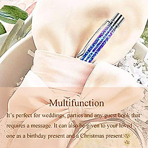 4 Pcs Colorful Metal Ballpoint Pen, Huhoo Unique Metal Bling Dynamic Liquid Sand Pen with Black Ink Office Supplie Gifts Pens for Christmas Engagement Wedding Birthday Mother Day