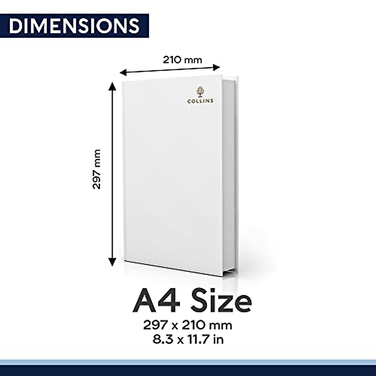 Collins Debden Collins Essential A4 Diary 2024 Daily Planner - 2024 Page A Day Diary, Journal & 2024 Planner - Business, Office, Academic and Personal Use - A4 Size (Blue)