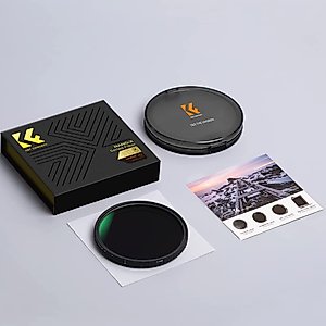 K&F Concept 52mm Variable ND Filter ND2-ND32 Camera Lens Filter (1-5 Stops) No X Cross HD Neutral Density Filter with 28 Multi-Layer Coatings Waterproof (Nano-X Series)