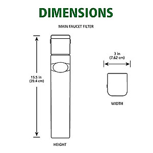 AO Smith Under Sink Water Filter System - Basic Direct Connect Main Faucet Clean Water Filtration - Carbon Block Filter Reduces Up to 99% of 9 Harmful Contaminants - AO-MF
