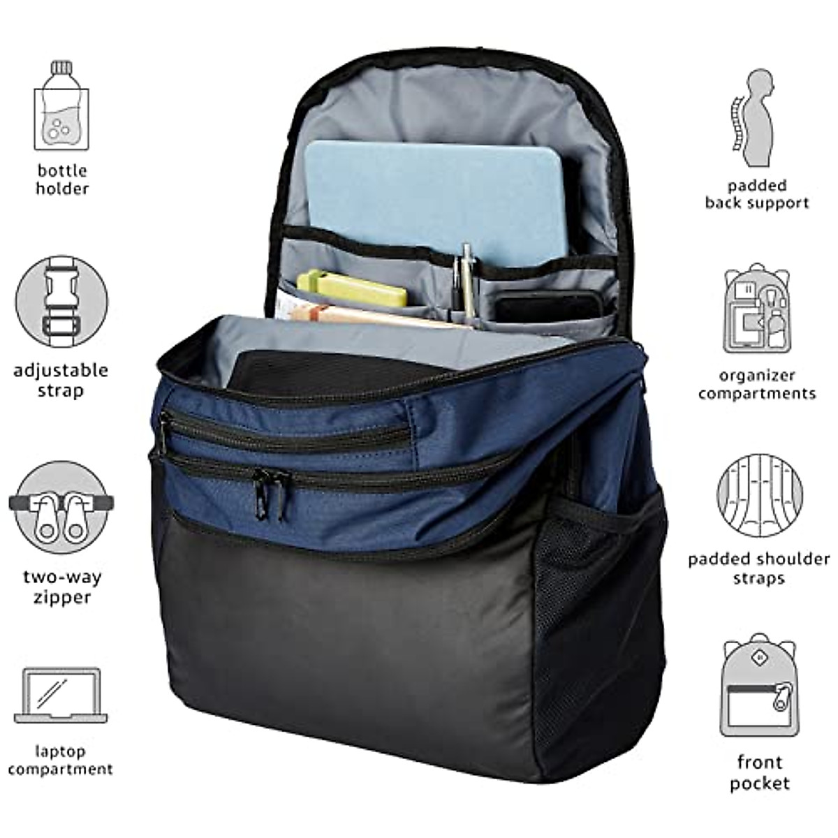 NIKE Brasilia XLarge Backpack 9.0, Midnight Navy/Black/White, Misc