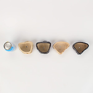 Happy Bonsai 4 pcs Ceramic Succulent Rock Planter Stone Shape Gardening Pot Set