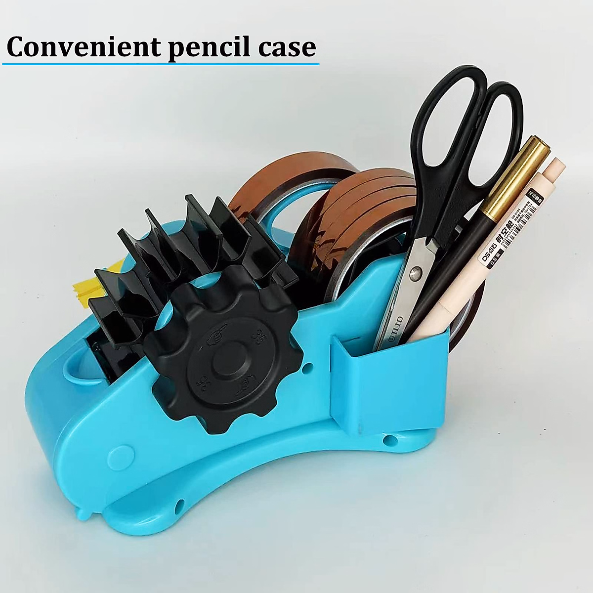 Blue Heat Tape Dispenser Sublimation - Multiple Roll Cut Heat Tape Dispenser to PreCut 1.4'' Pieces for Heat Press/Mug Press Machine, 1+3'' Core, Semi-Automatic Tape Dispenser with Compartment Slots