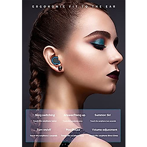 TWS Bluetooth Headphones,HD Stereo Noise Cancelling Wireless Earphones,Bluetooth 5.1 Earbuds 180H Playtime Wireless Charging Case & Power Display,in-Ear TWS Headphone for iPhone and Android Phones