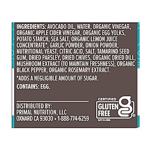 Primal Kitchen Ranch Salad Dressing & Marinade made with Avocado Oil, Whole30 Approved, Paleo Friendly, and Keto Certified, 8 Fluid Ounces