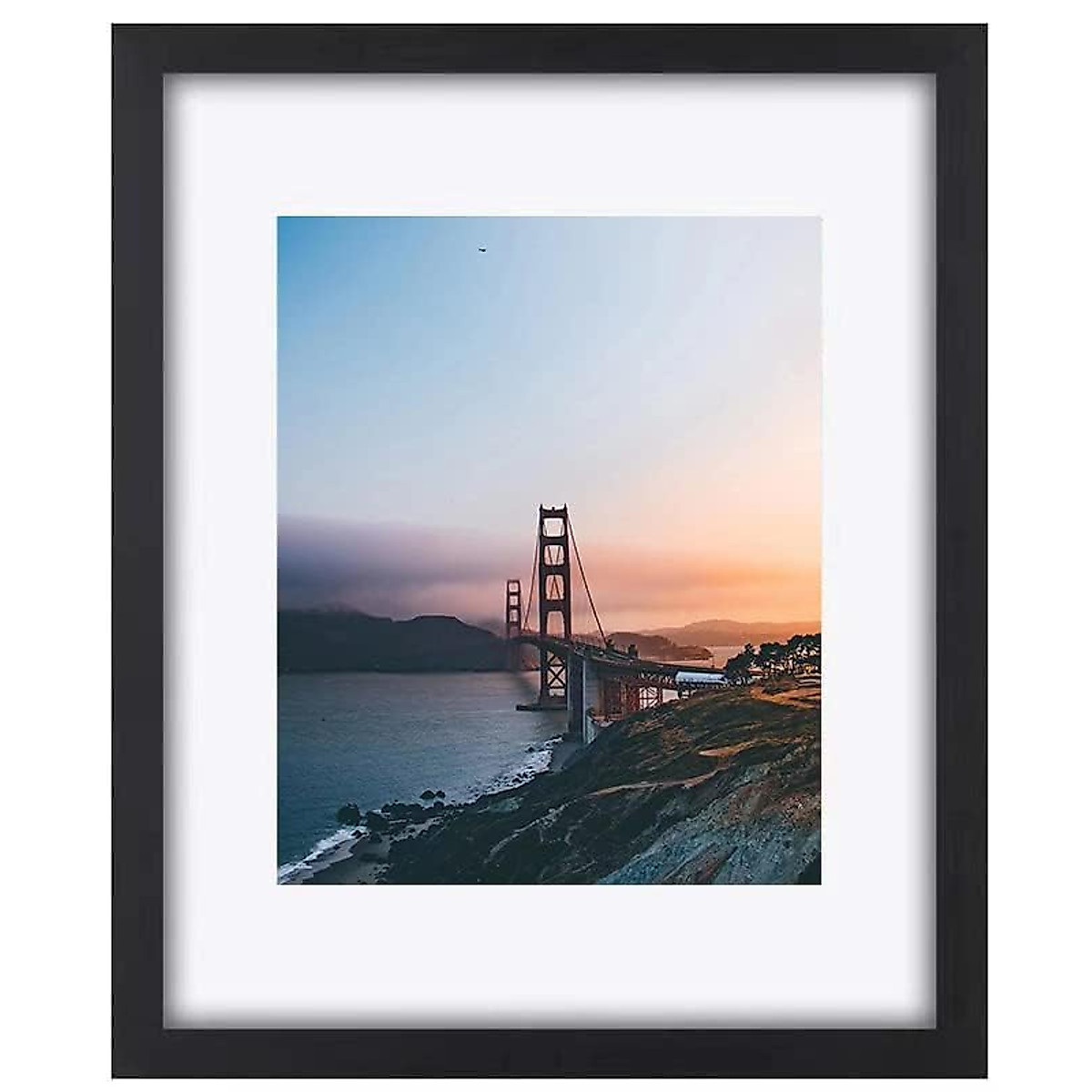 Framenow 11x14 Picture Frame for Home Décor,Real High Definition Glass,Premium Quality Elegant Photo Frame with Wall hanger,Horizontal or Vertical Display,Great Gift Idea"Black.8x10 with Mat.