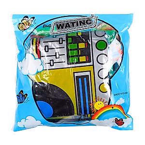 WATINC 5Pcs Inflatable Rock Star Party Favor, Inflatable Boom Box Mobile Phone Guitar Party Props for 80's 90's Party Decorations, Rock and Roll Party Favors Supplies, Christmas Birthday Party Gifts