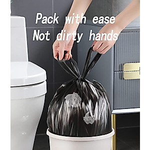 4 Gallon Trash Bag,Small Black Trash Bags 100 Counts Thicken Value Bathroom Trash Can Bin Liners,Small Garbage Bags with Handles for Kitchen Bathroom Office Waste Basket…