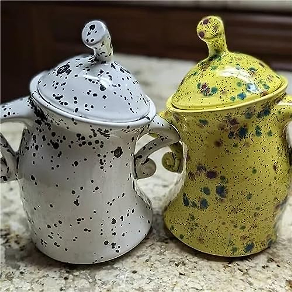 Miurixo Canister with Attitude, Sassy Kitchen Canisters, Desktop Creative Akimbo Cup Ornament, Kitchen Storage for Coffee, Tea, Sugar, and Spices (A)