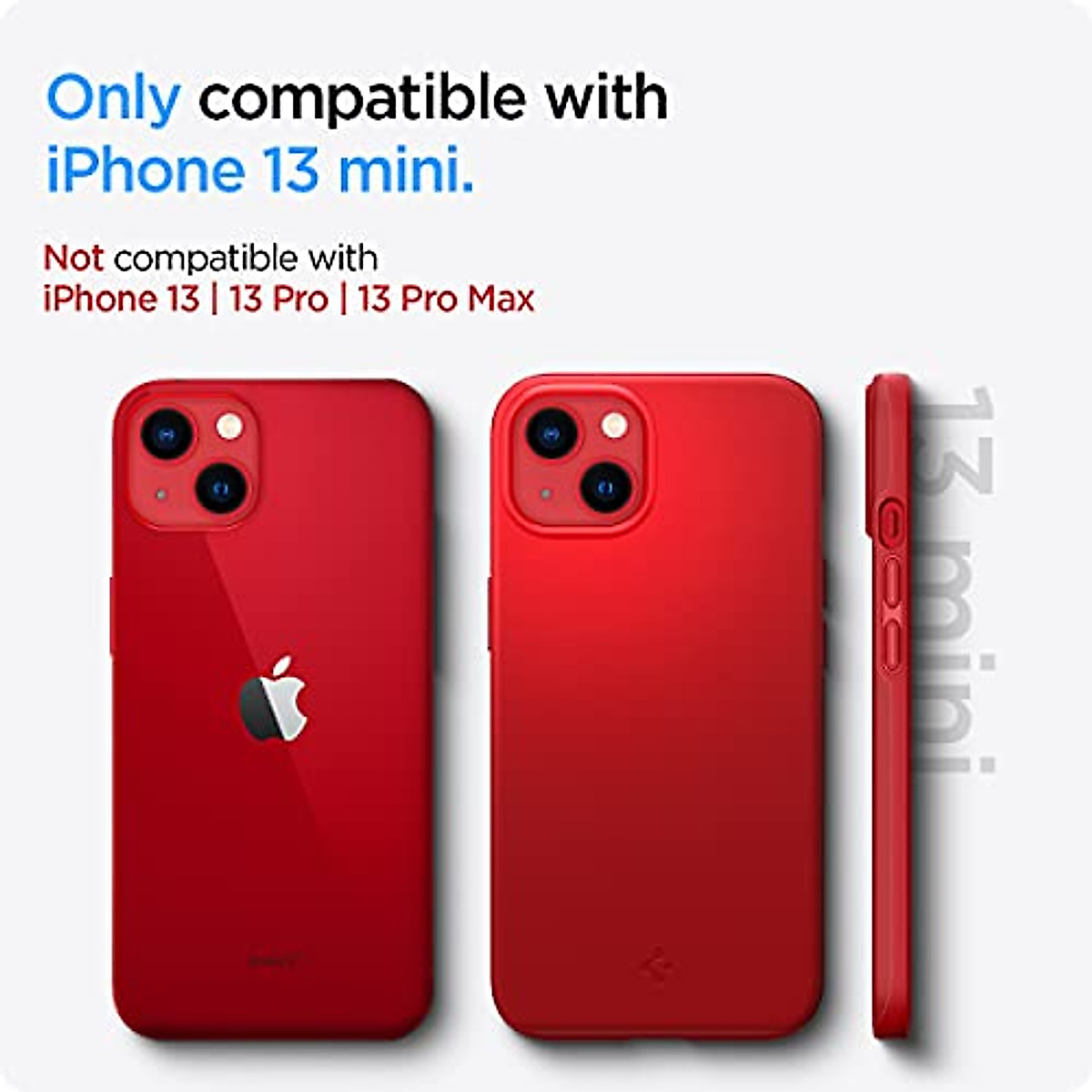 Spigen Thin Fit Designed for iPhone 13 Mini Case (2021) - Red