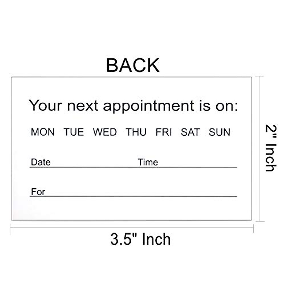 RXBC2011 Appointment Reminder Cards Pack of 100 Navy Blue