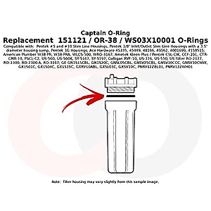 Captain O-Ring - Replacement for Pentek 151121 / OR-38 / WS03X10001 / 10800-034 Water Filter Housing ORing Gasket Seal (3 Pack)