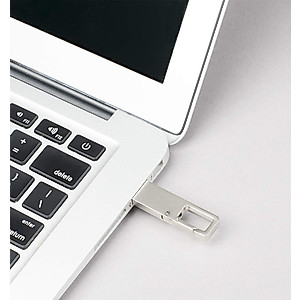 Premium Metal Silver Key Fob USB 2.0 Flash Memory Drive (64GB)