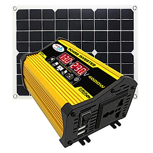 JOEBO Solar System, Solar System with Inverter, Solar Panel Kit, 4000W Inverter with 2 USB Ports, 30A Solar Charge Controller, Solar System for House, LED Screen Display, Fast Chargi