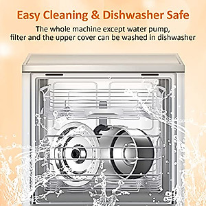 POLAME Cat Water Fountain Stainless Steel, Automatic Water Fountain for Cats Inside, Ultra-Quiet Pet Fountain Dog Water Dispenser with 1 Cat Waterer Filter for Cats, Small Dogs