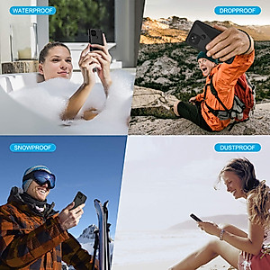 Lanhiem Pixel 4a 5G Case, IP68 Waterproof Dustproof Case [NOT Fit 4G Version] with Built-in Screen Protector, Full Body Protective Cover for Google Pixel 4a 5G Only, Black/Clear