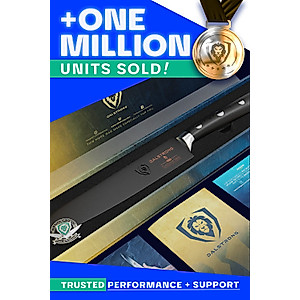 Dalstrong Serrated Utility Knife - 5.5 inch - Gladiator Series Elite - Forged High Carbon German Steel - Kitchen Knife Gift - Serrated Knife Blade - Sheath Included - NSF Certified